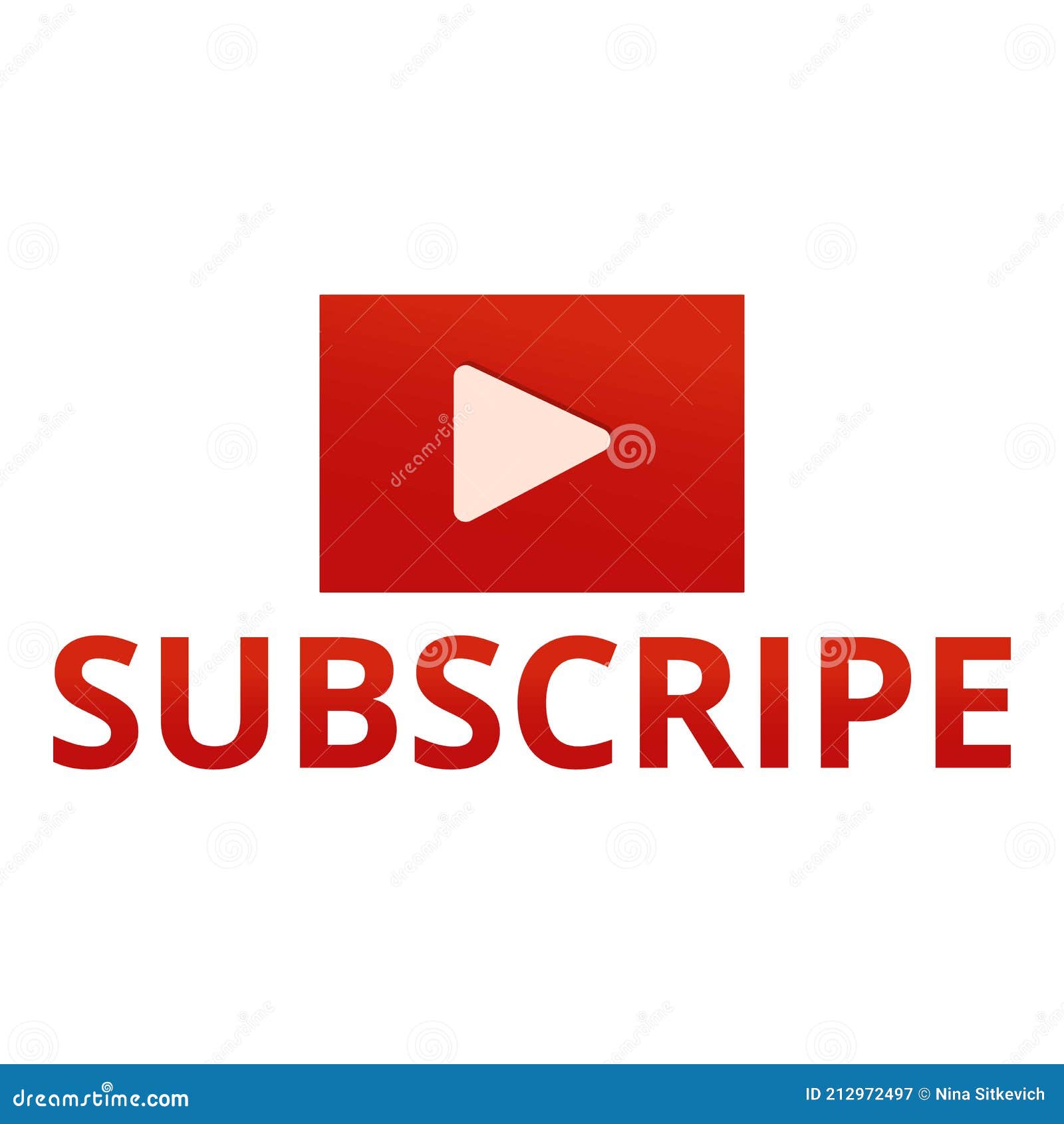 Subscribe Video Icon, Cartoon Style Stock Vector - Illustration of ...