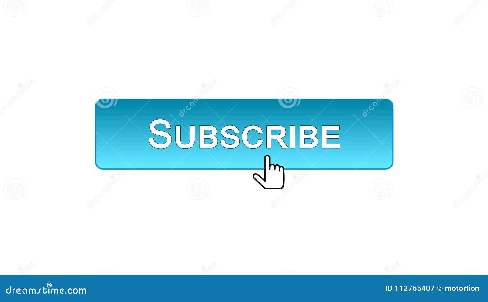 Subscribe Web Interface Button Clicked with Mouse Cursor, Blue Color ...