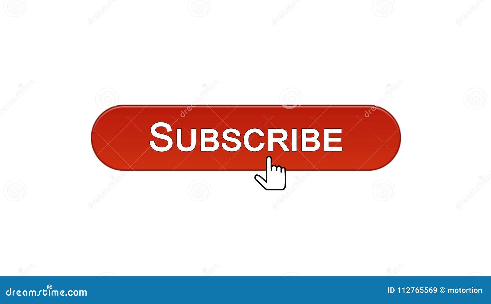 Subscribe Web Interface Button Clicked with Mouse Cursor, Wine Red ...