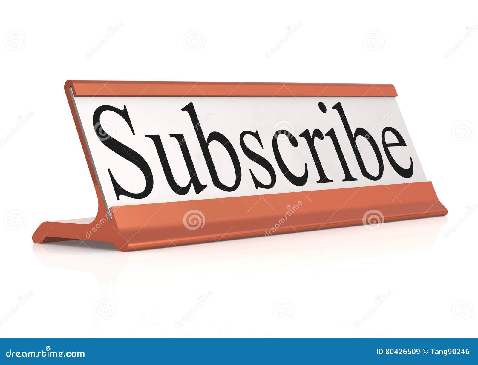 Subscribe Word on Table Tag Stock Illustration - Illustration of ...