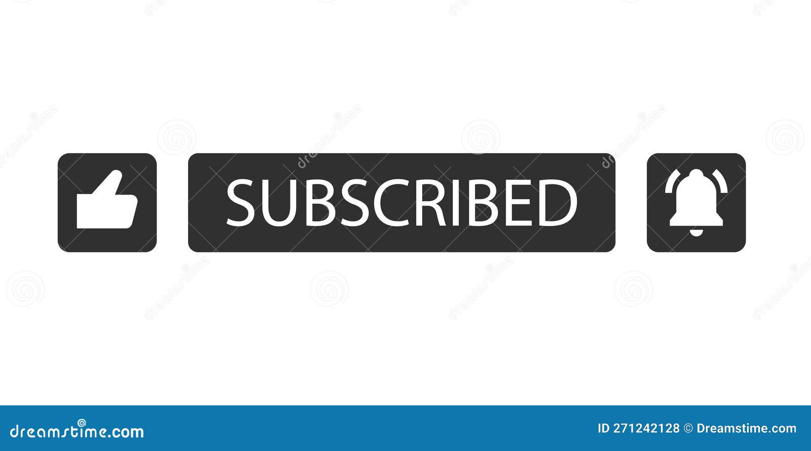 Subscribed Icon Symbol Set. Stock Illustration - Illustration of bell ...