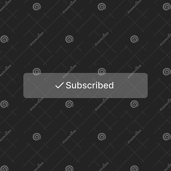 Subscribed Isolated Gray Button with a Checkmark Stock Vector ...