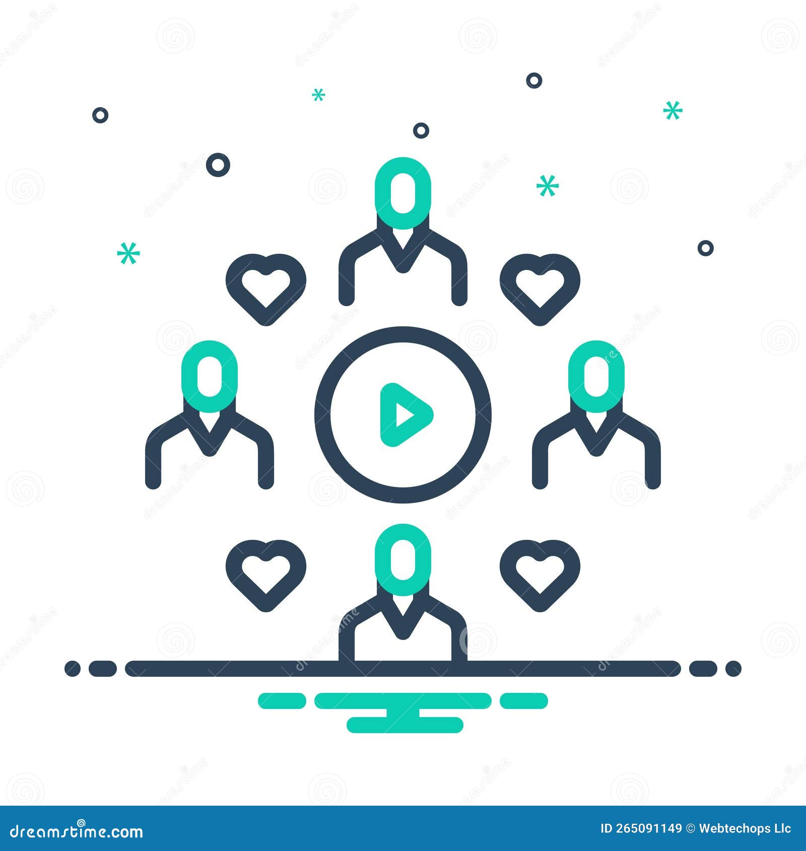 Mix Icon for Subscriber, People and Circle Stock Vector - Illustration ...