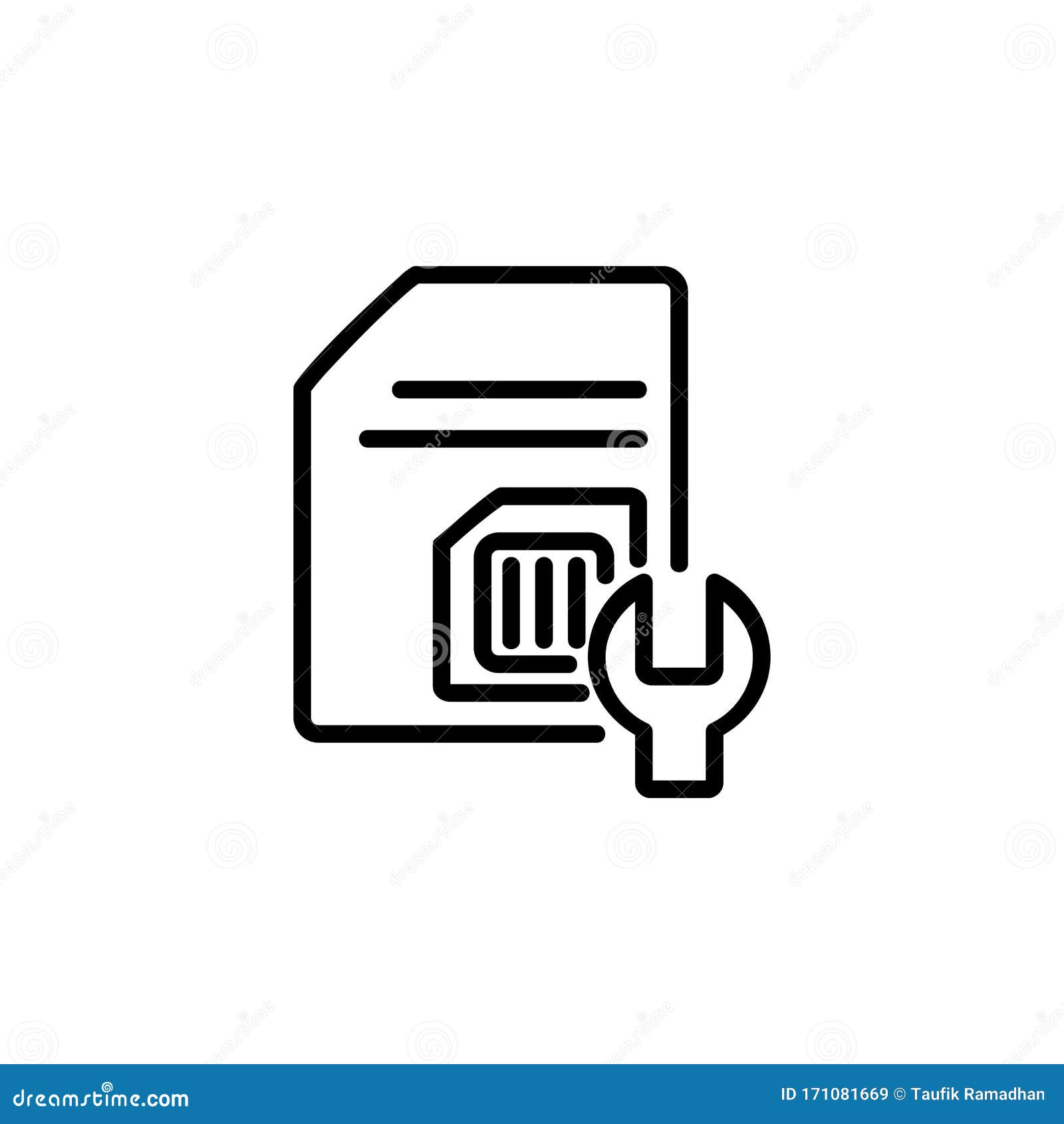Subscriber Identity Module Setting Icon. Perfect for Application, Web ...