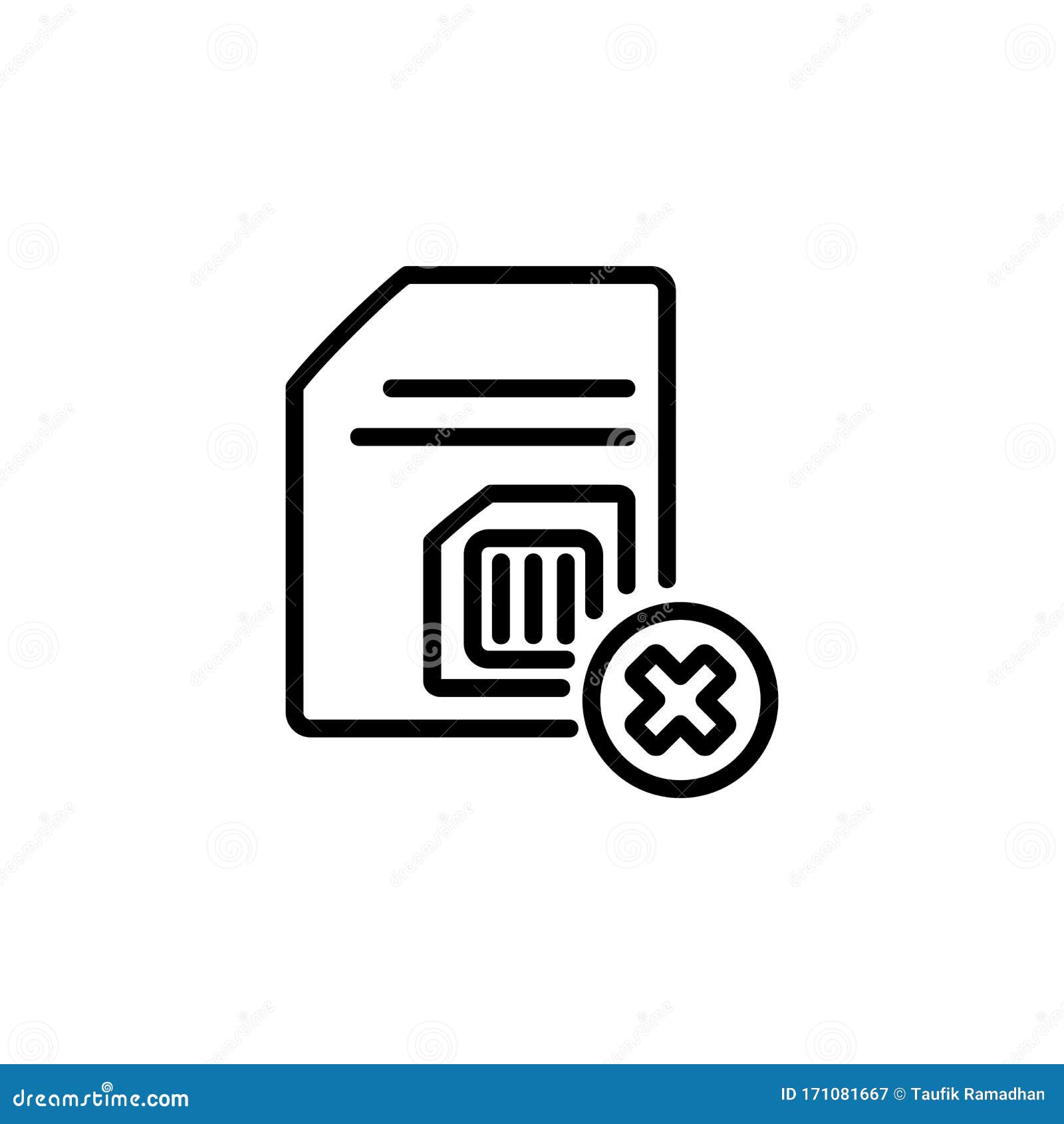 Subscriber Identity Module Undetected Icon. Perfect For Application ...