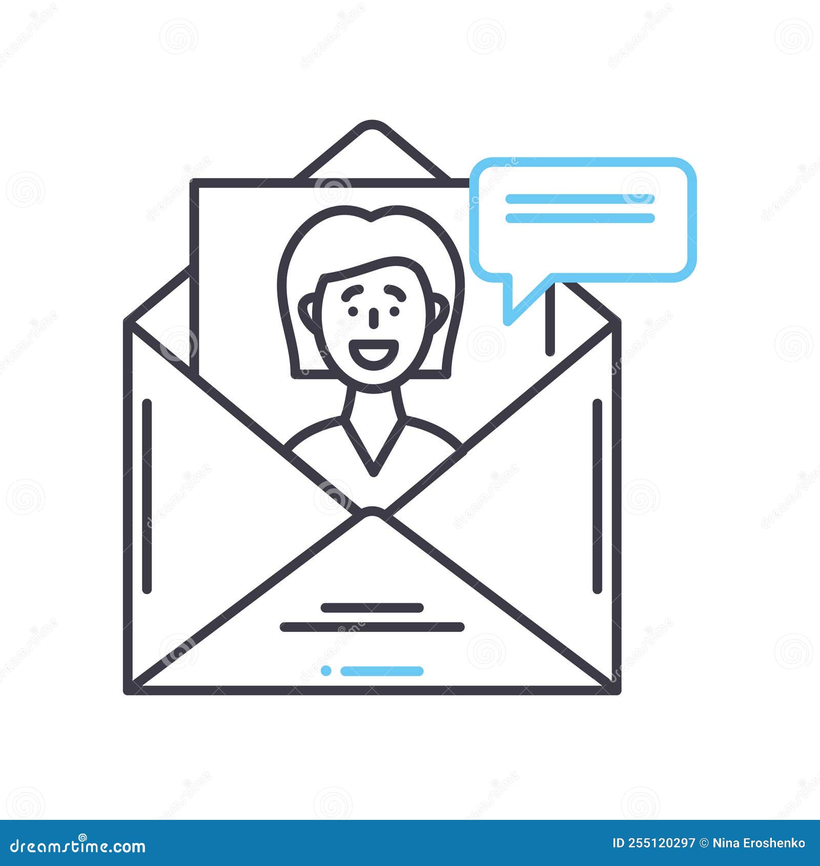 Subscribers Line Icon, Outline Symbol, Vector Illustration, Concept ...