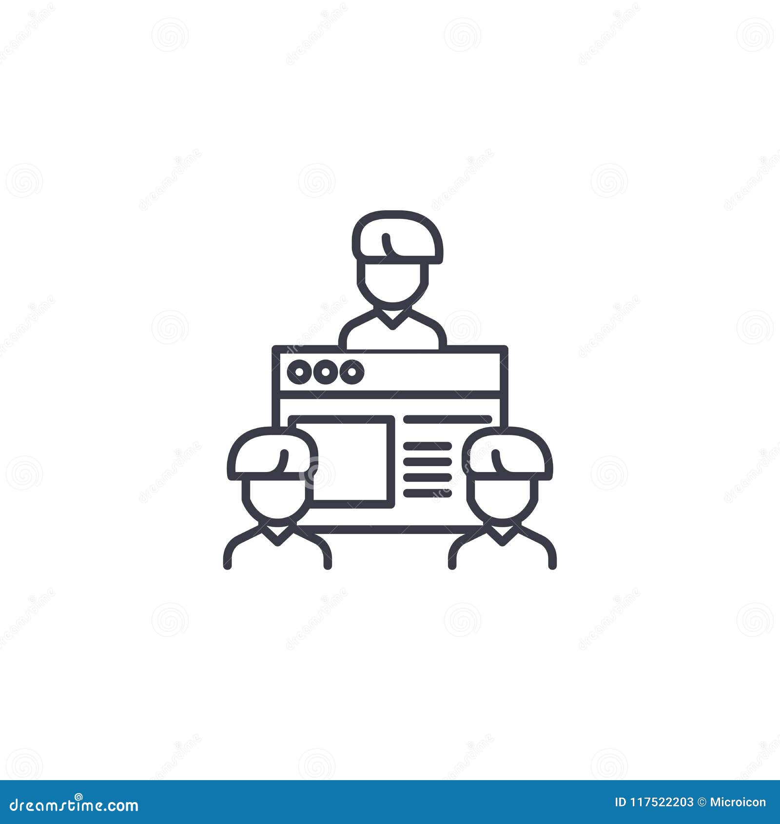 Subscribers Linear Icon Concept. Subscribers Line Vector Sign, Symbol ...