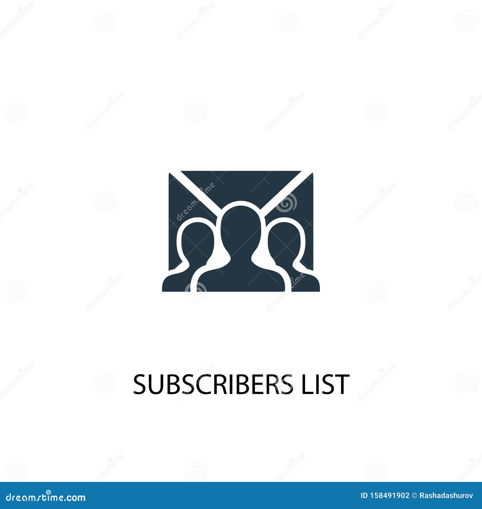 Subscribers List Icon. Simple Element Stock Vector - Illustration of ...
