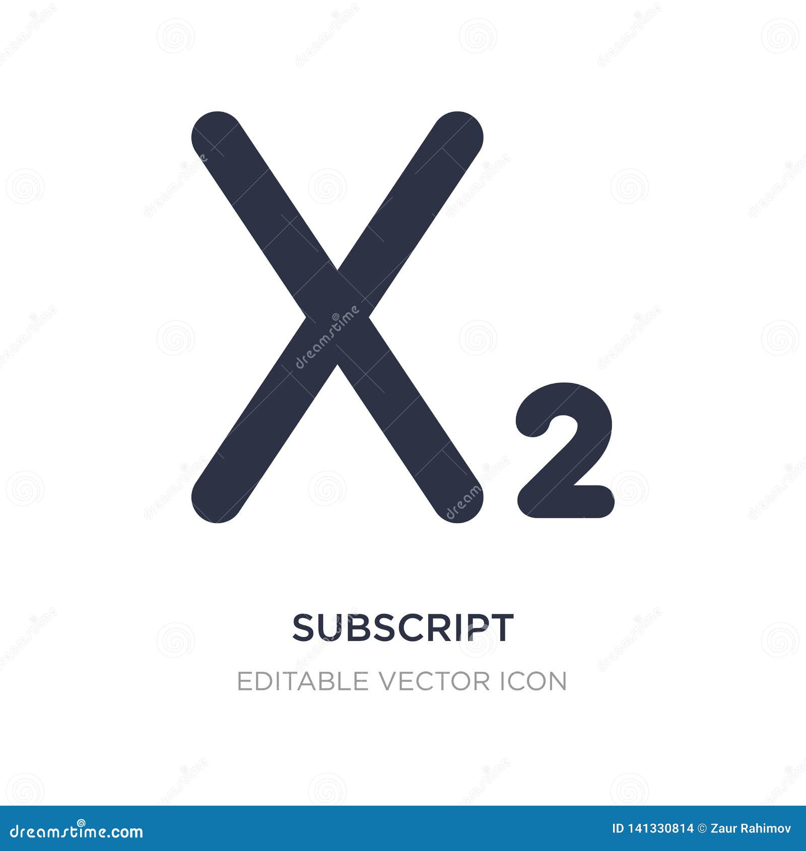 Subscript Icon on White Background. Simple Element Illustration from ...