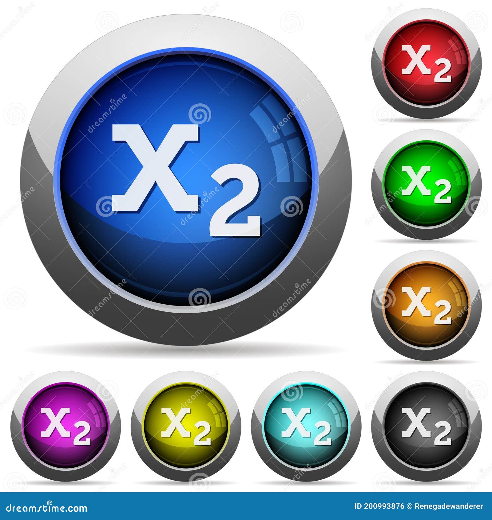 Subscript Round Glossy Buttons Stock Vector - Illustration of vector ...