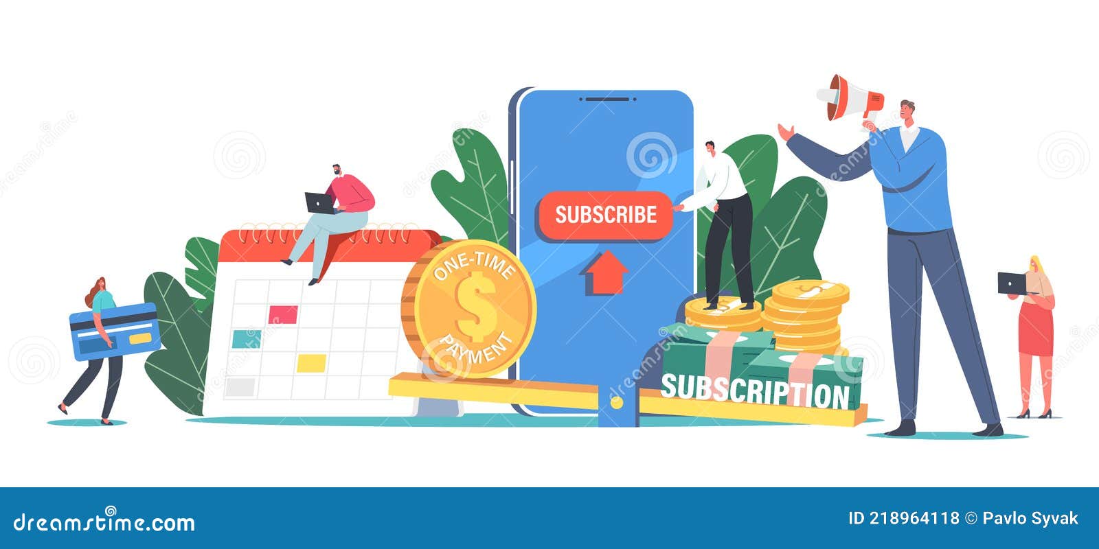 Subscription Business Model Concept. Monthly Order Service or Goods ...