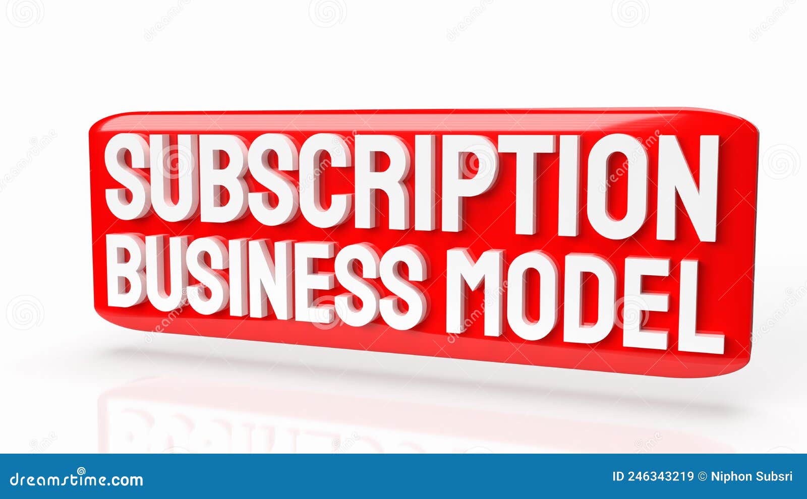 The Subscription Business Model Word for Business Concept 3d Rendering ...