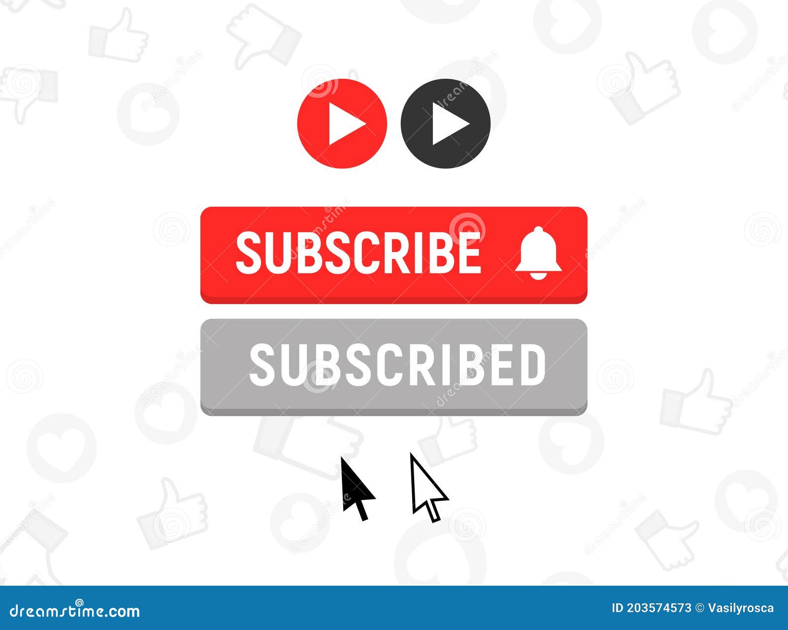 Subscription Element Logo Bell. Subscribe Now Button, Channel Register ...