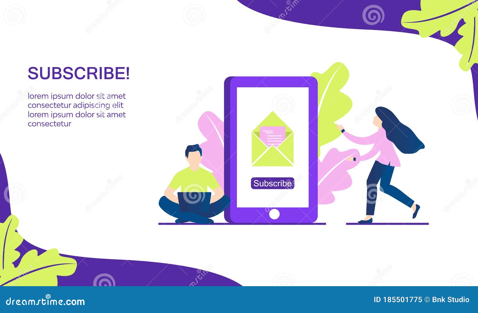 Subscription Email Subscribe Stock Vector - Illustration of concept ...