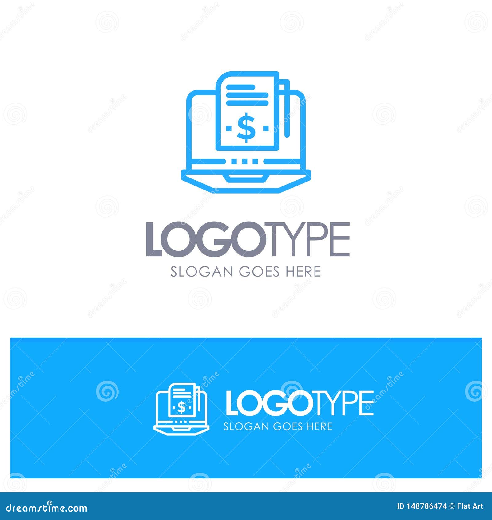 Subscription, Model, Subscription Model, Digital Blue Outline Logo ...