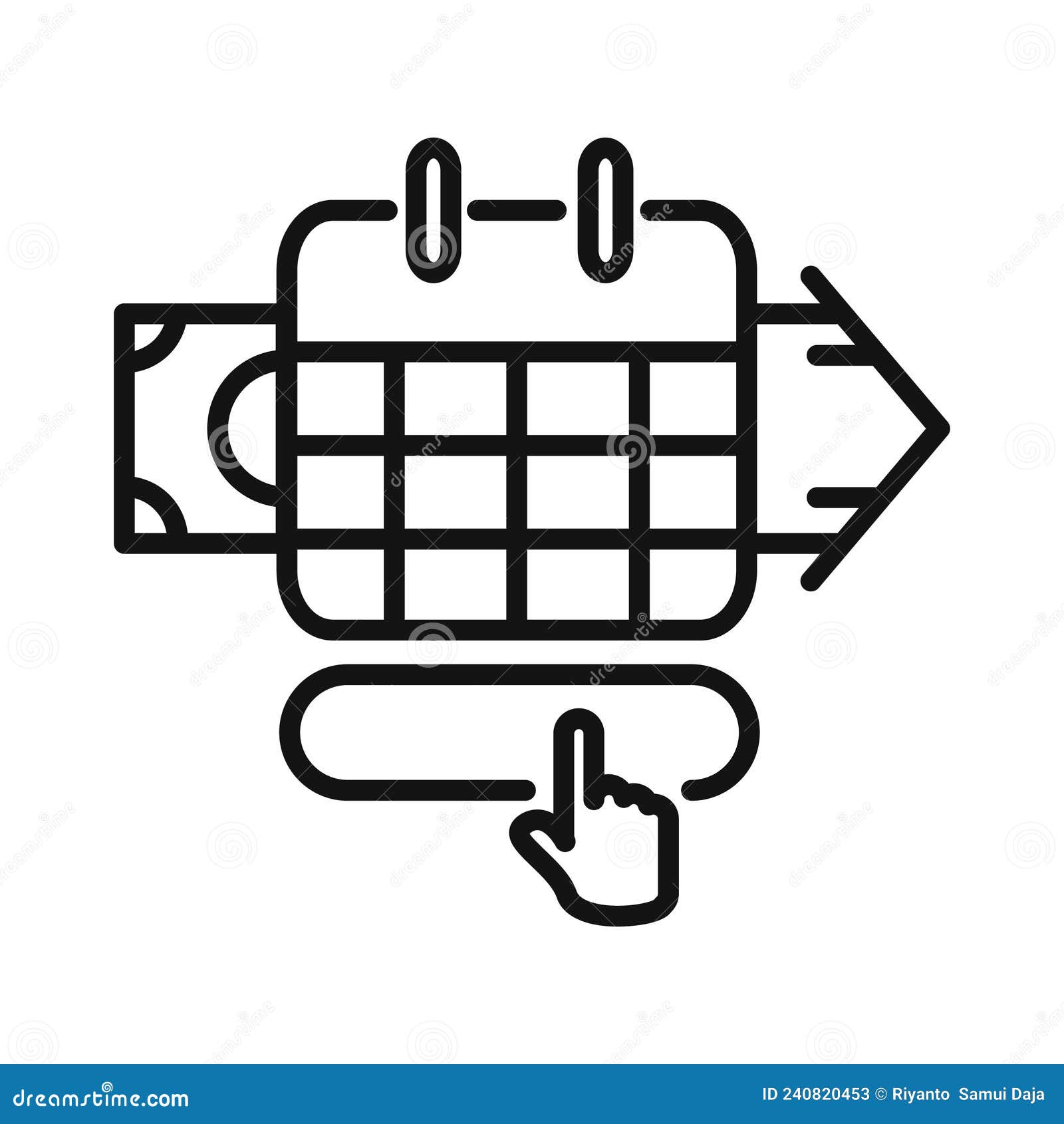 Subscription Model Black and White Icon Illustration Stock Vector ...