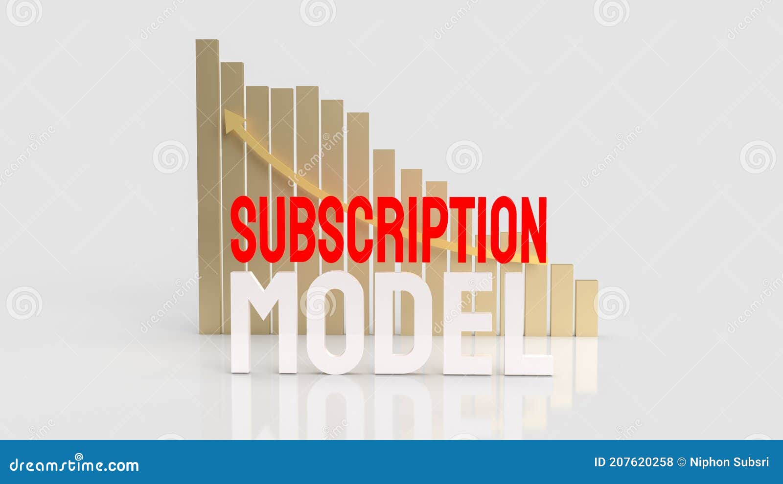 The Subscription Model Word for Business Content 3d Rendering Stock ...
