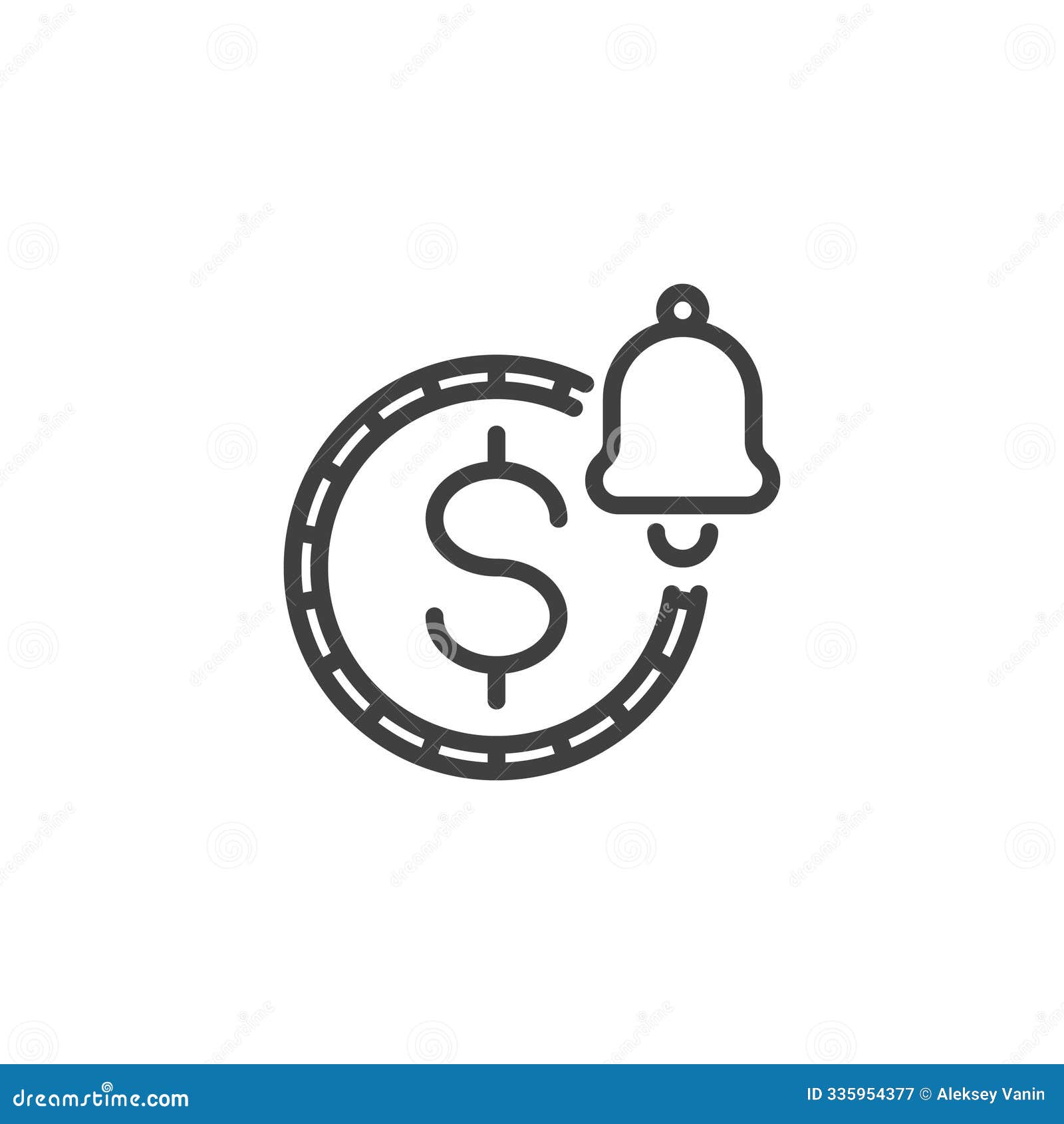Subscription Payment Reminder Line Icon Stock Illustration ...