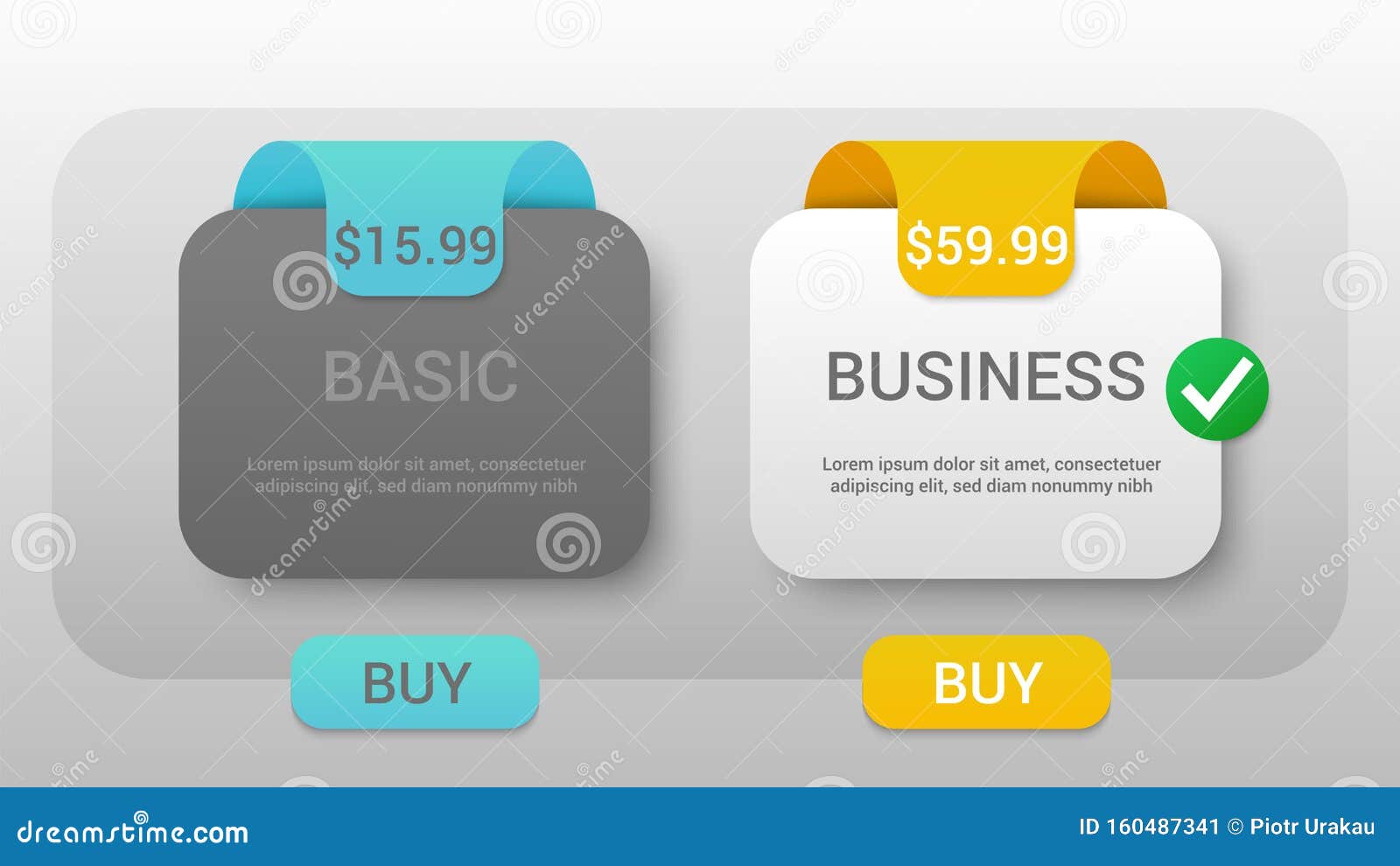 Subscription Plan Choice Web Template Stock Vector - Illustration of ...