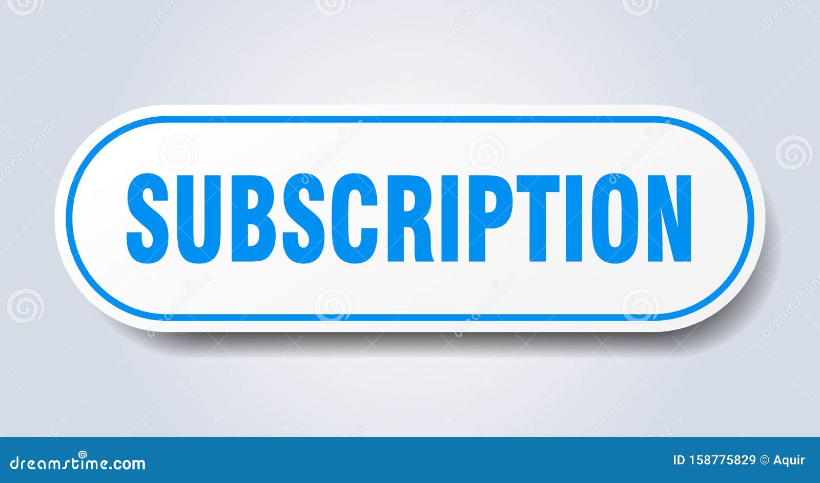 Subscription sticker. stock vector. Illustration of label - 158775829