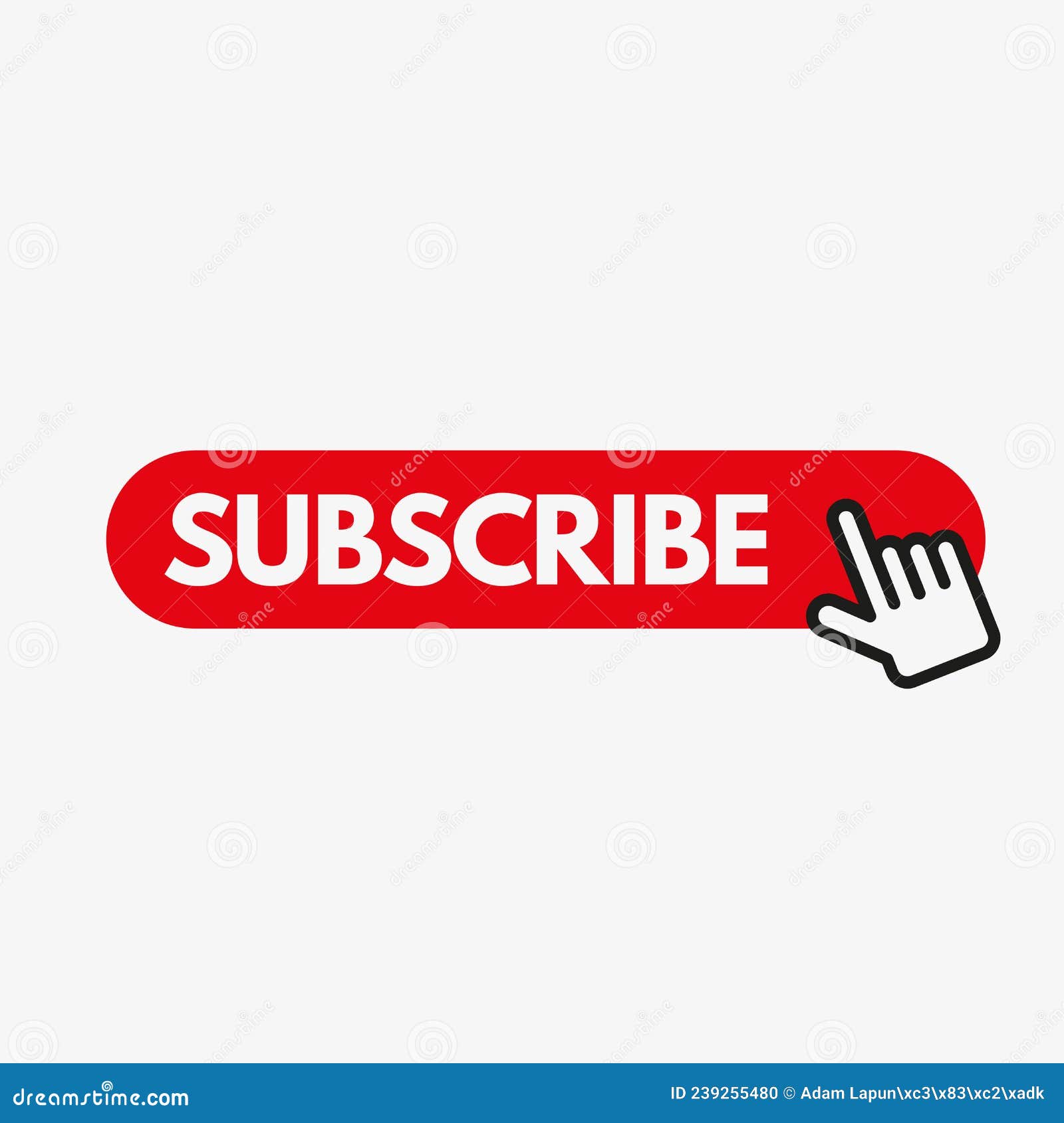 Hand Clicking on Subscribe Button. Vector Icon. Stock Vector ...