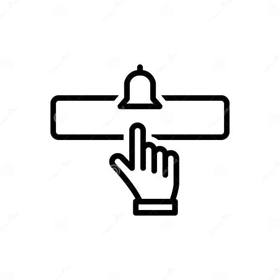 Black Line Icon for Subscriptions, Subscribe and Button Stock Vector ...