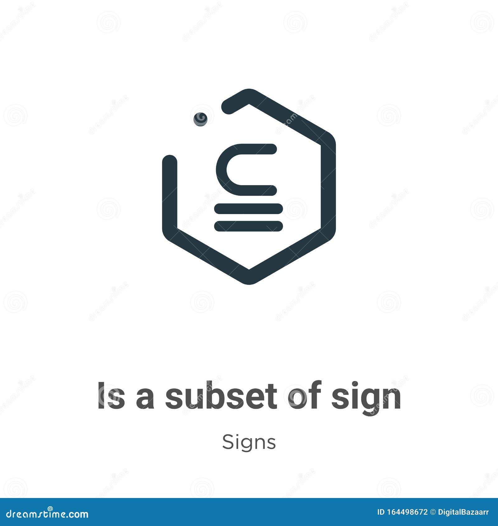 Is A Subset Of Symbol Vector Icon On White Background. Flat Vector Is A ...