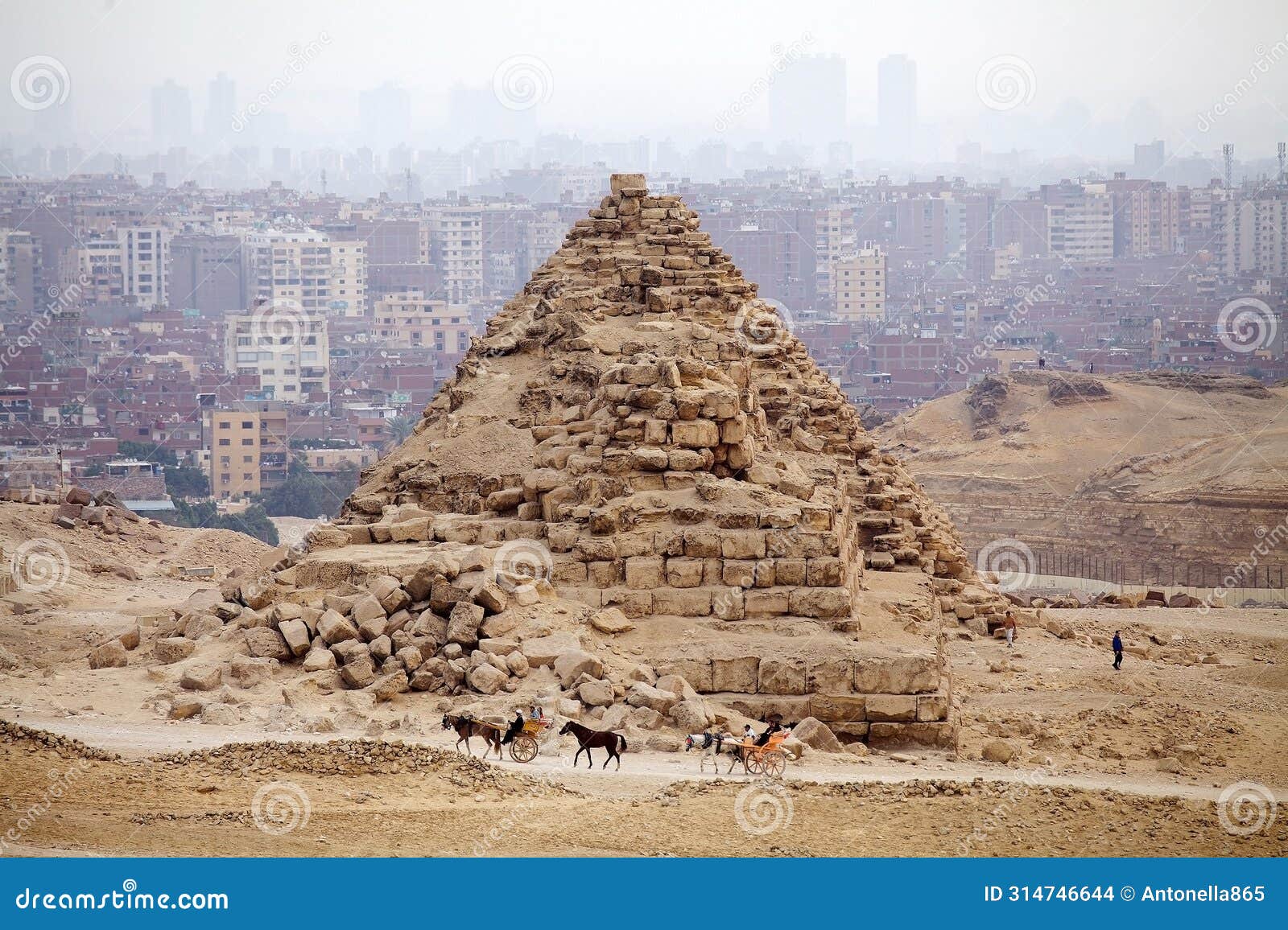 The Subsidiary Pyramid at the Giza Pyramid Complex in Giza, Egypt ...