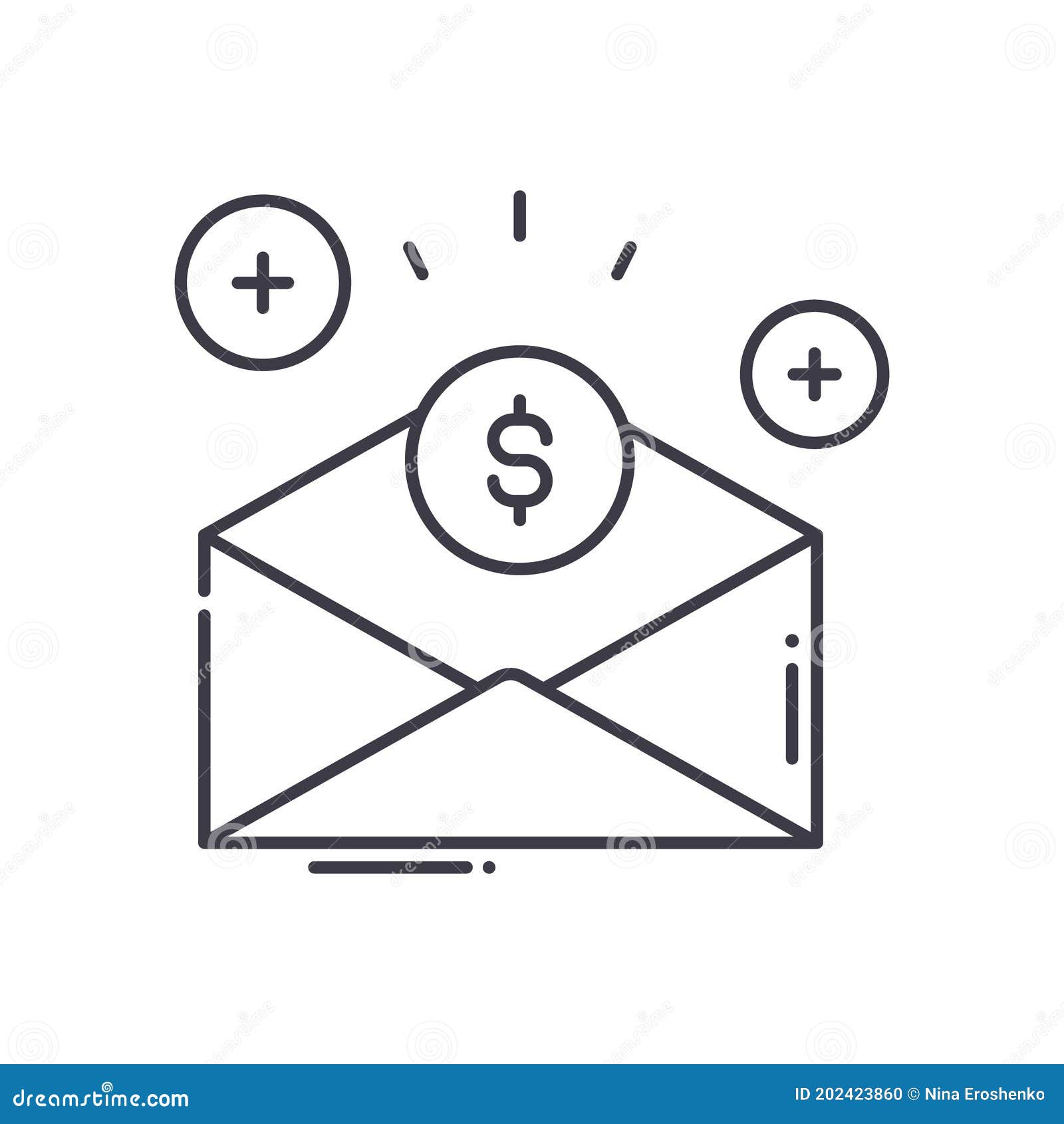 Subsidy Icon, Linear Isolated Illustration, Thin Line Vector, Web ...