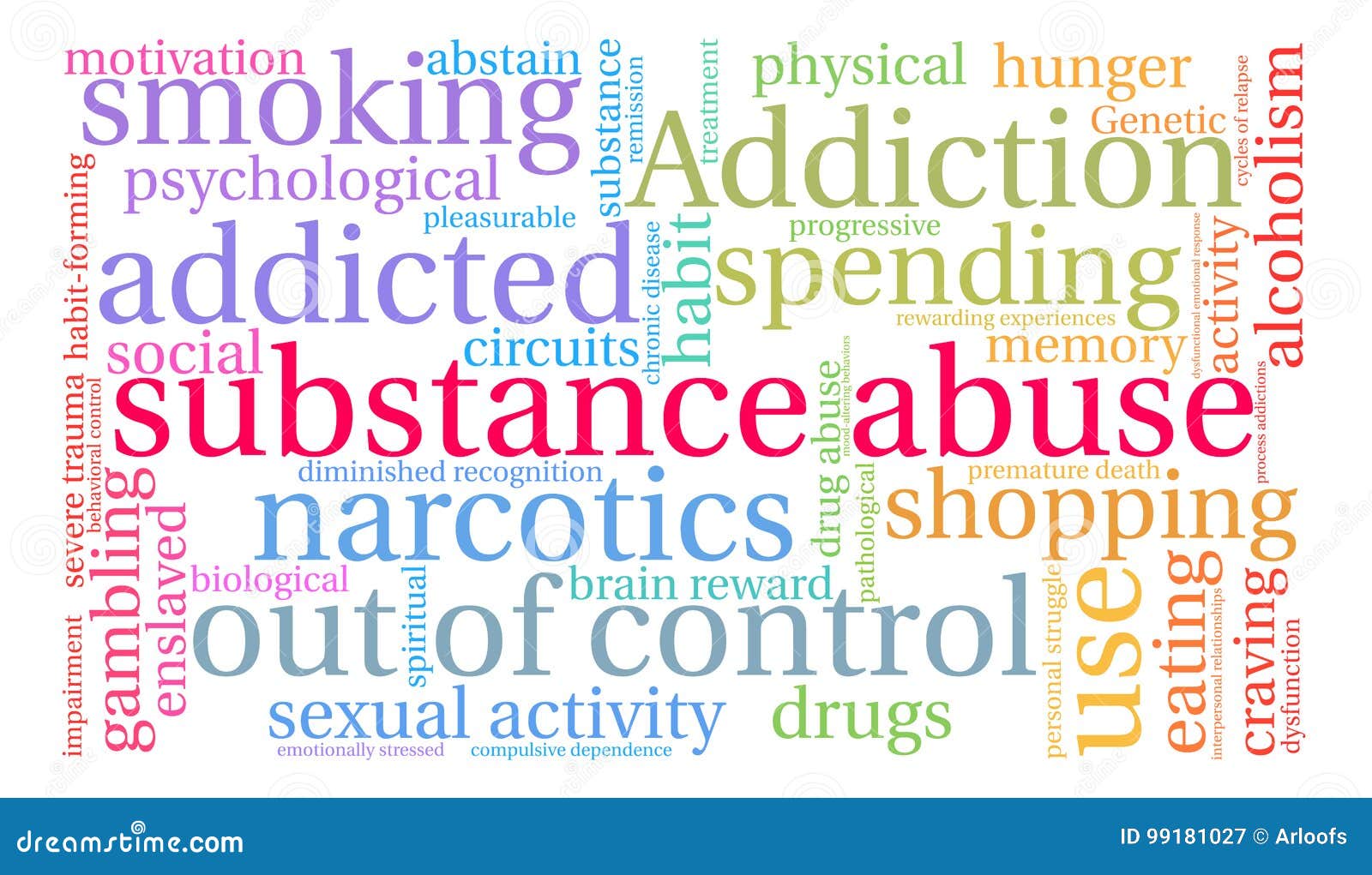 Substance Abuse Word Cloud stock vector. Illustration of mood - 99181027