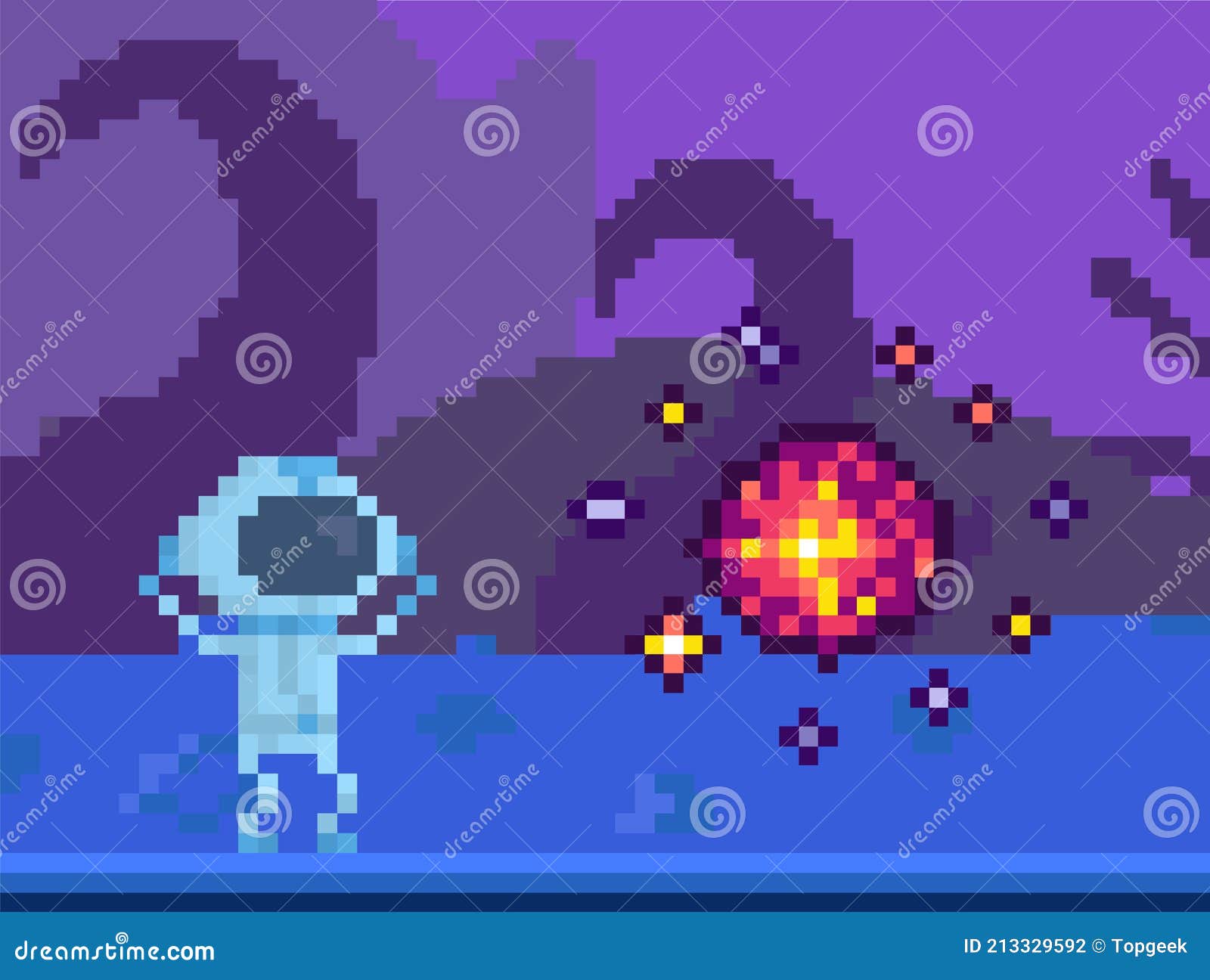 Danger Alien Vector Illustration | CartoonDealer.com #61319696