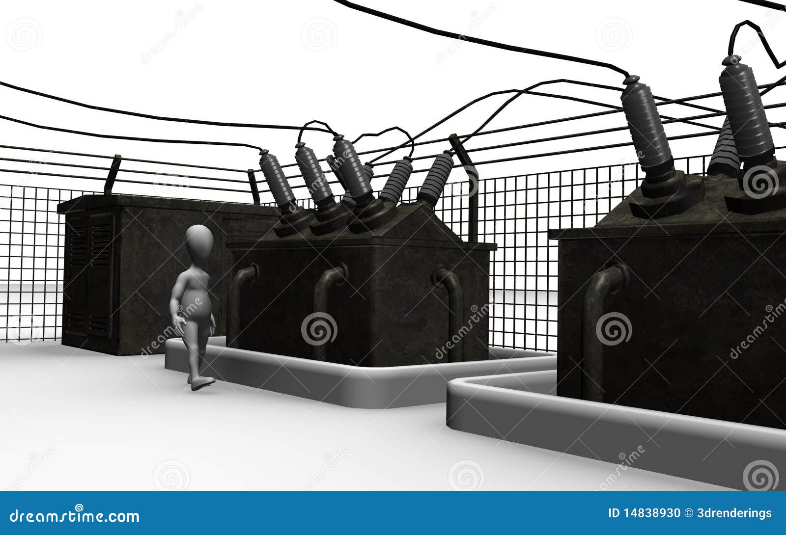 Substation stock illustration. Illustration of industrial - 14838930