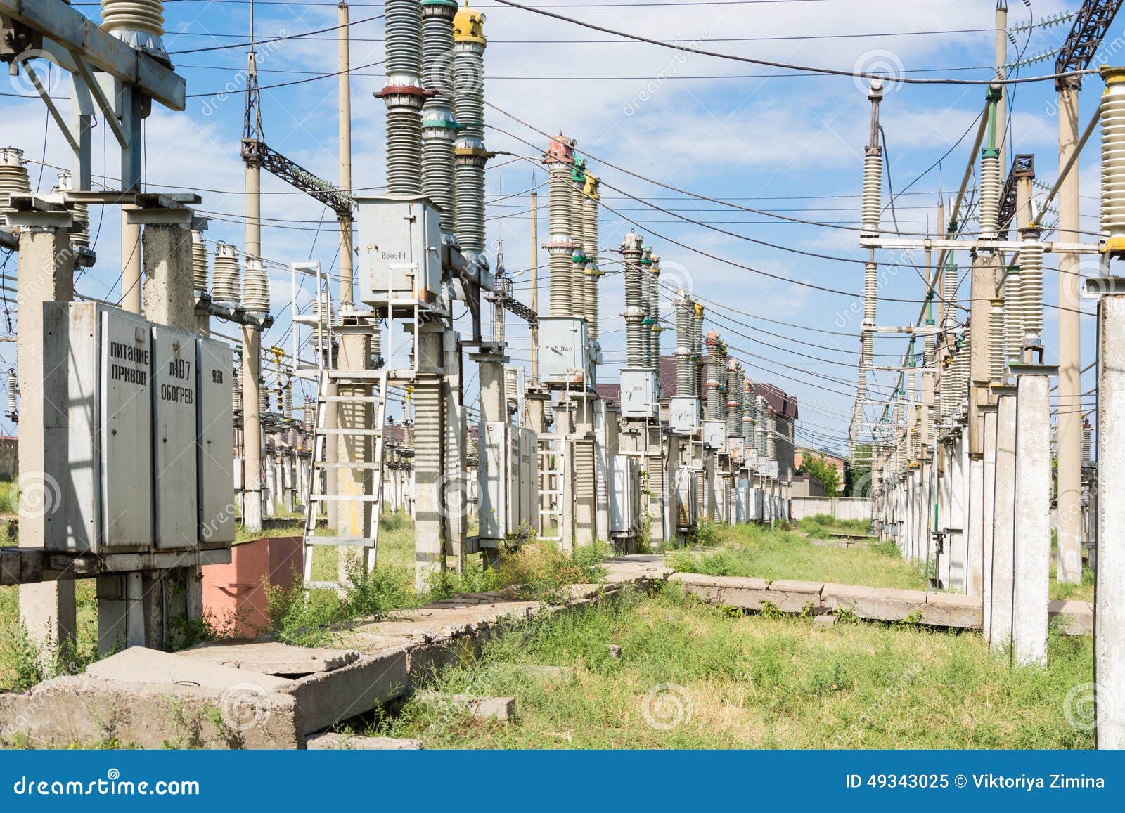 Substation stock image. Image of distribution, plant - 49343025