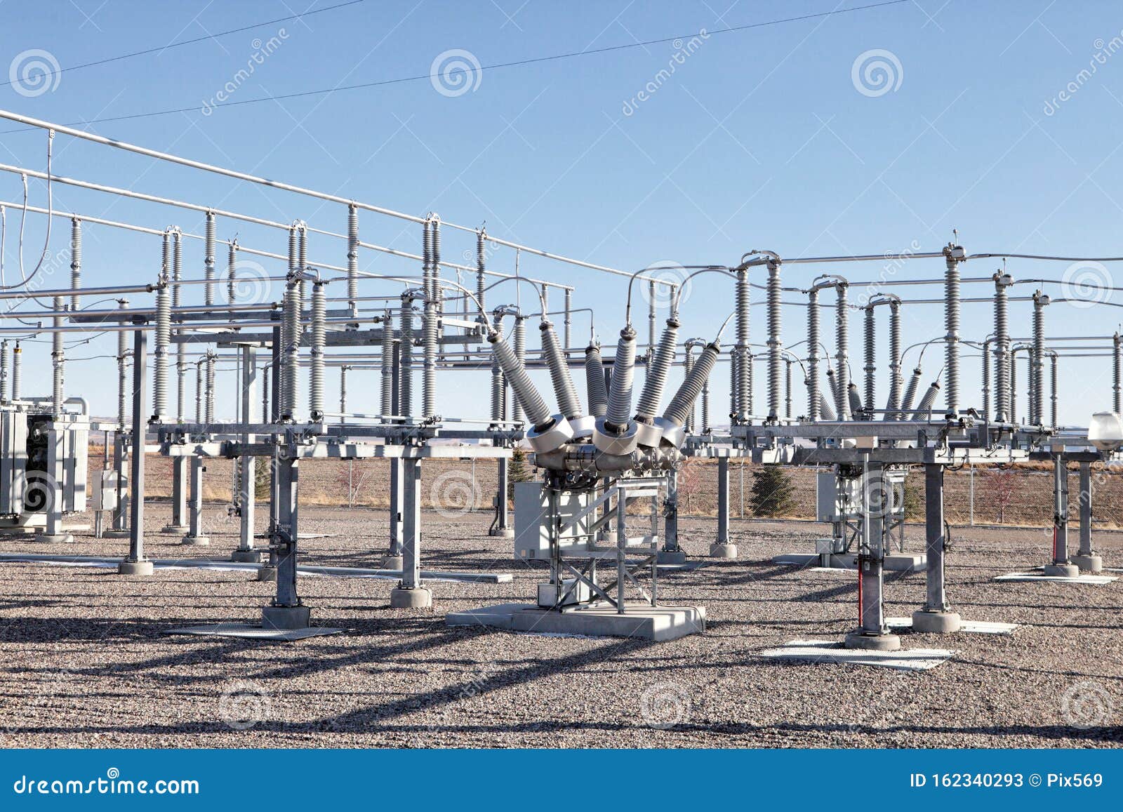 A Modern Electrical Substation Transformer. Stock Image - Image of ...