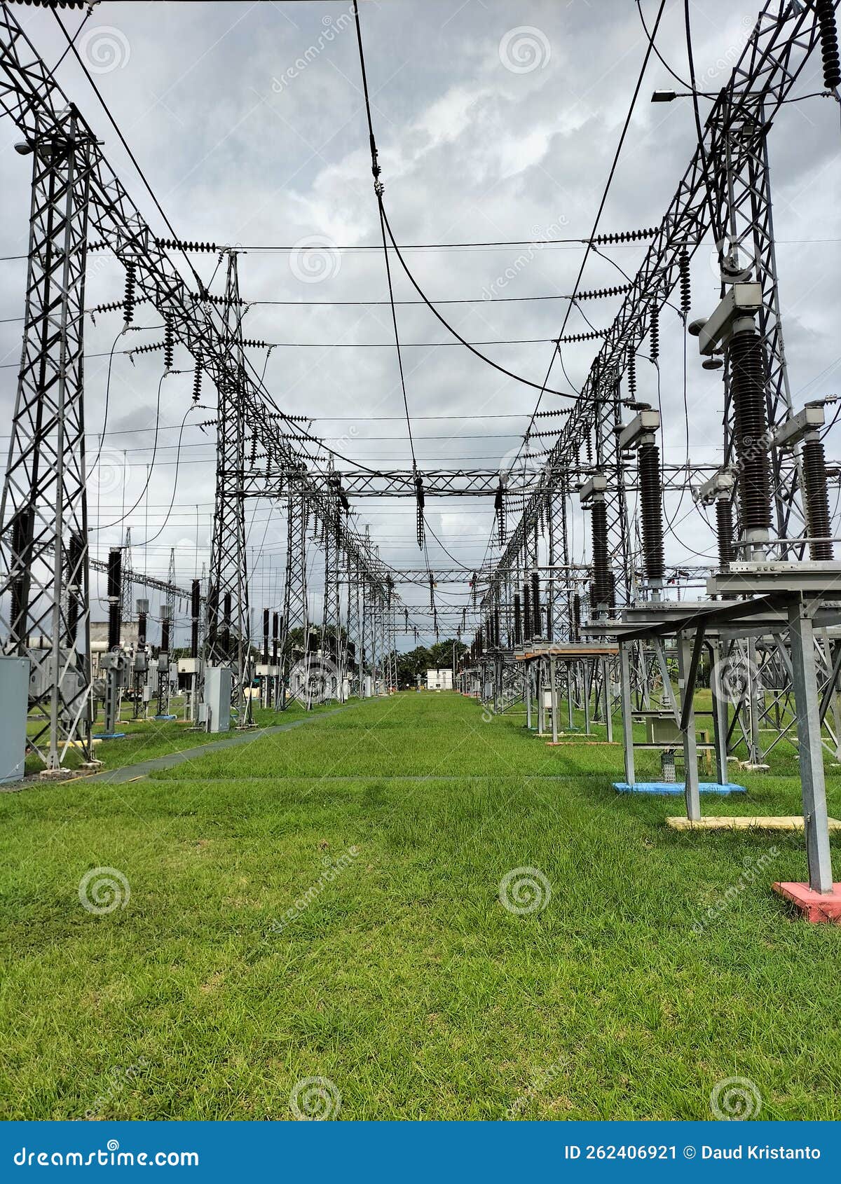 Substation Gantry at Lumajang Indonesia Stock Image - Image of steel ...