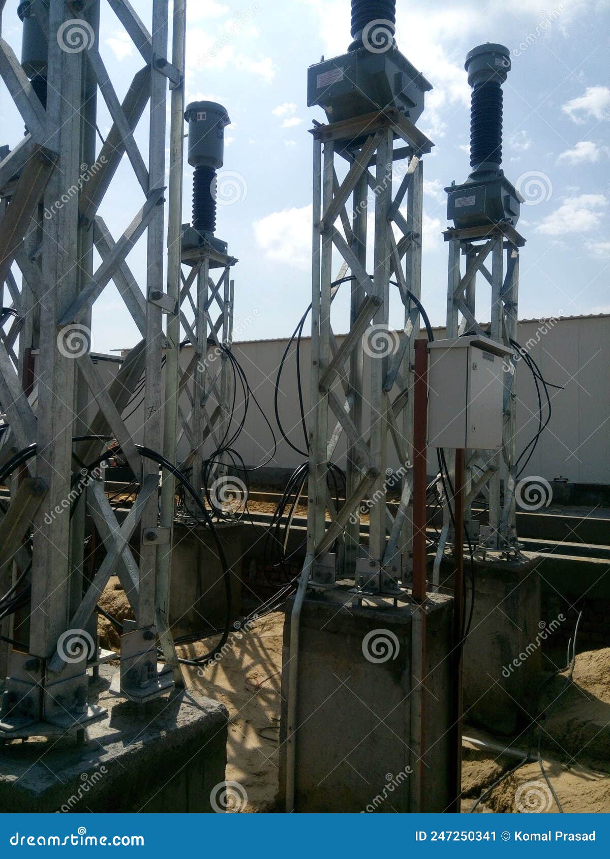 Electrical Substation LA Work Under Progress Stock Image - Image of ...