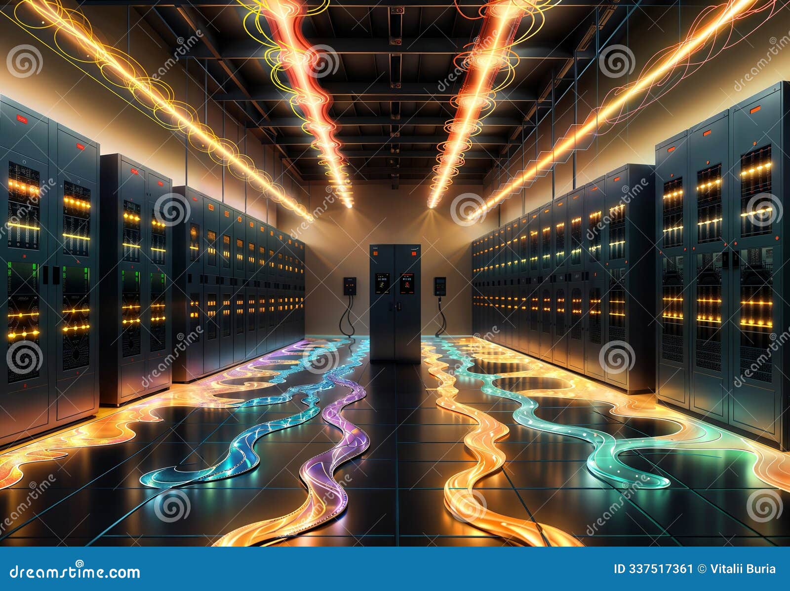 Dynamic Switchgear Setup with Vibrant Energy Flows, Generative Ai Stock ...