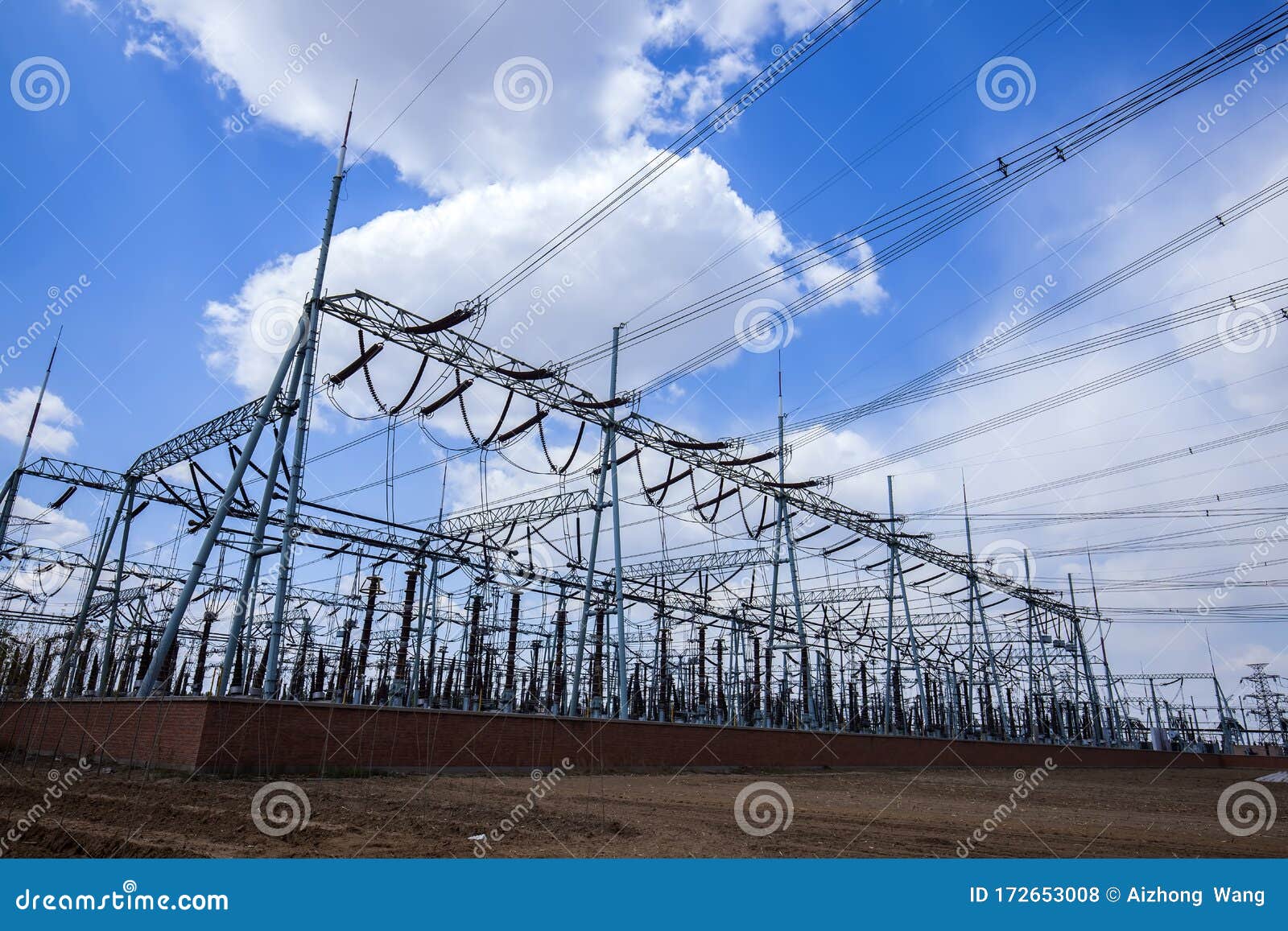 Substation stock photo. Image of volt, pylon, tower - 172653008
