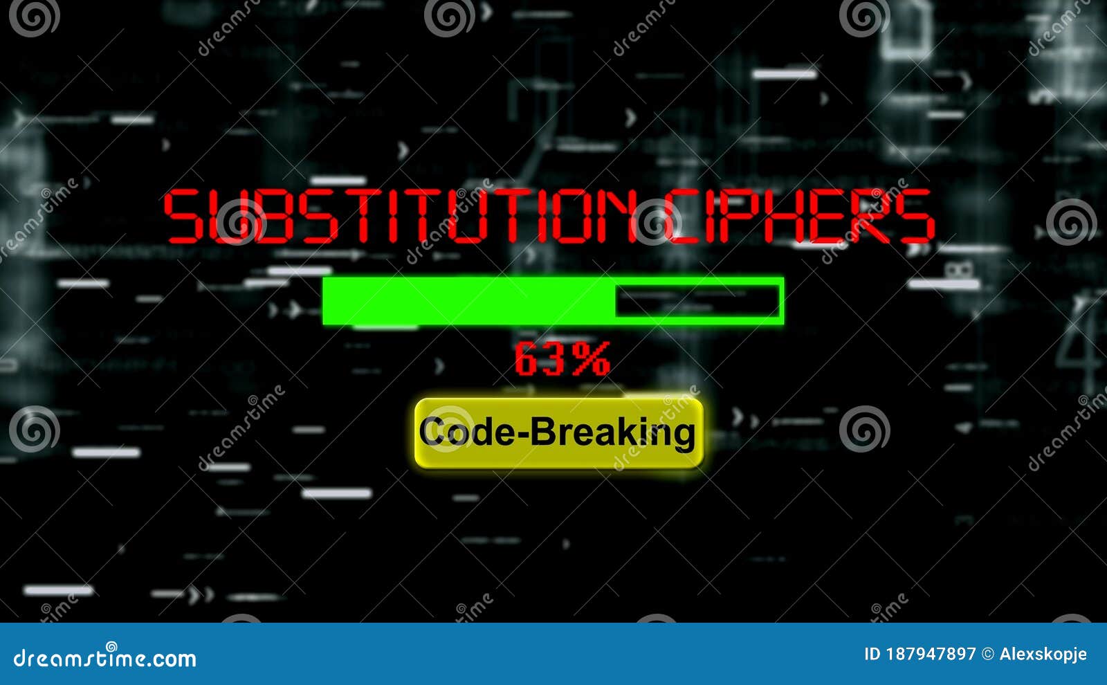 Substitution Ciphers Code Breaking Progress Bar Stock Illustration ...