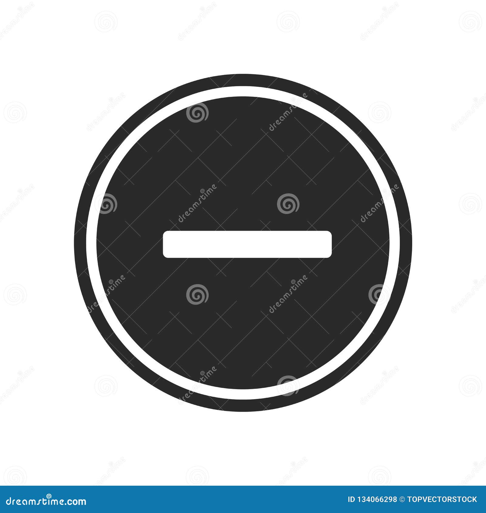 Substract Icon Vector Sign and Symbol Isolated on White Background ...