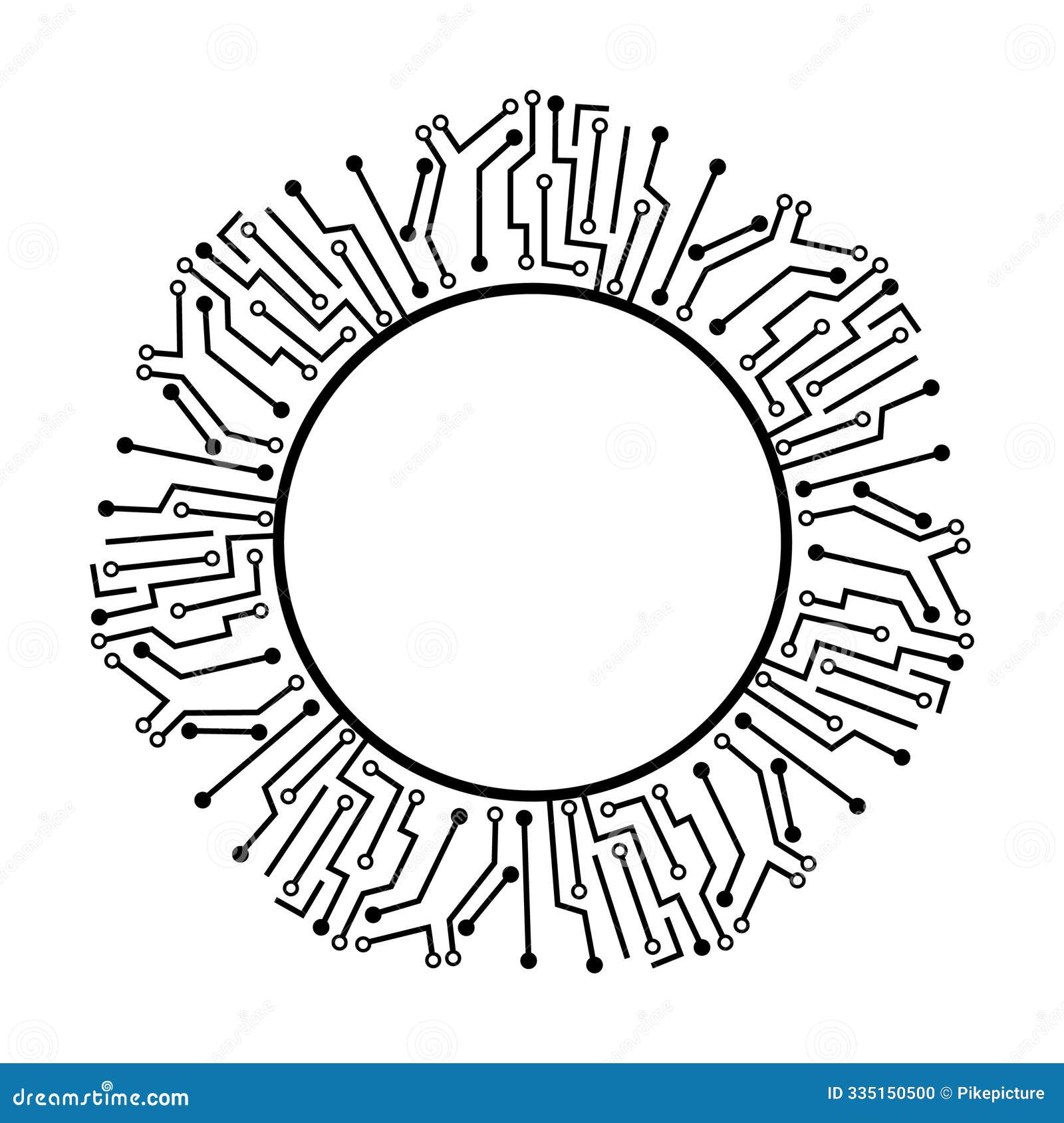 Microchip Frame Set Cartoon Vector Illustration | CartoonDealer.com ...