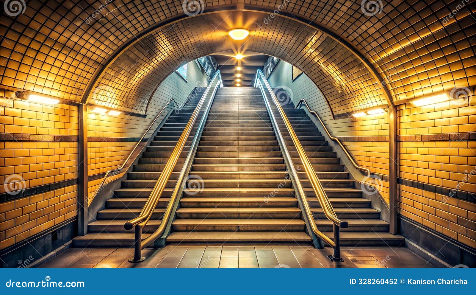 Subterranean Passage: a Glimpse of Light Generative AI Stock Photo ...