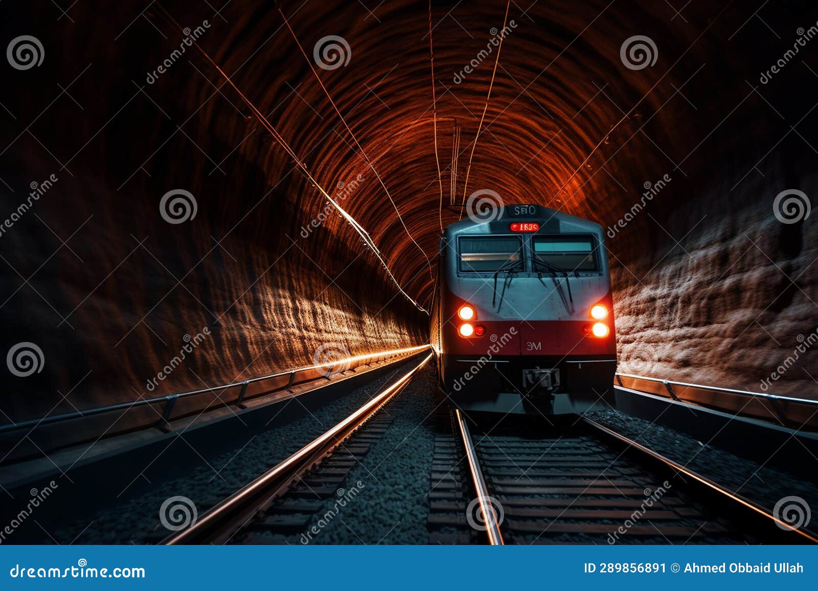 Subterranean Passage Highlighted Colors in the Tunnel. Generative by Ai ...