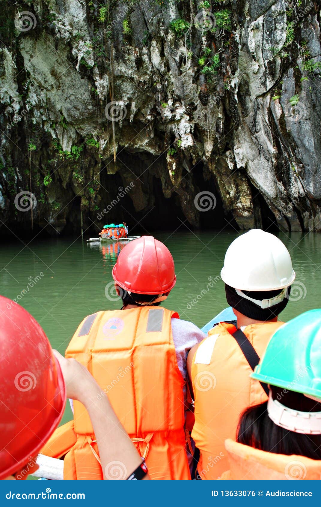 Subterranean River National Park Stock Photo - Image of helmet, cave ...
