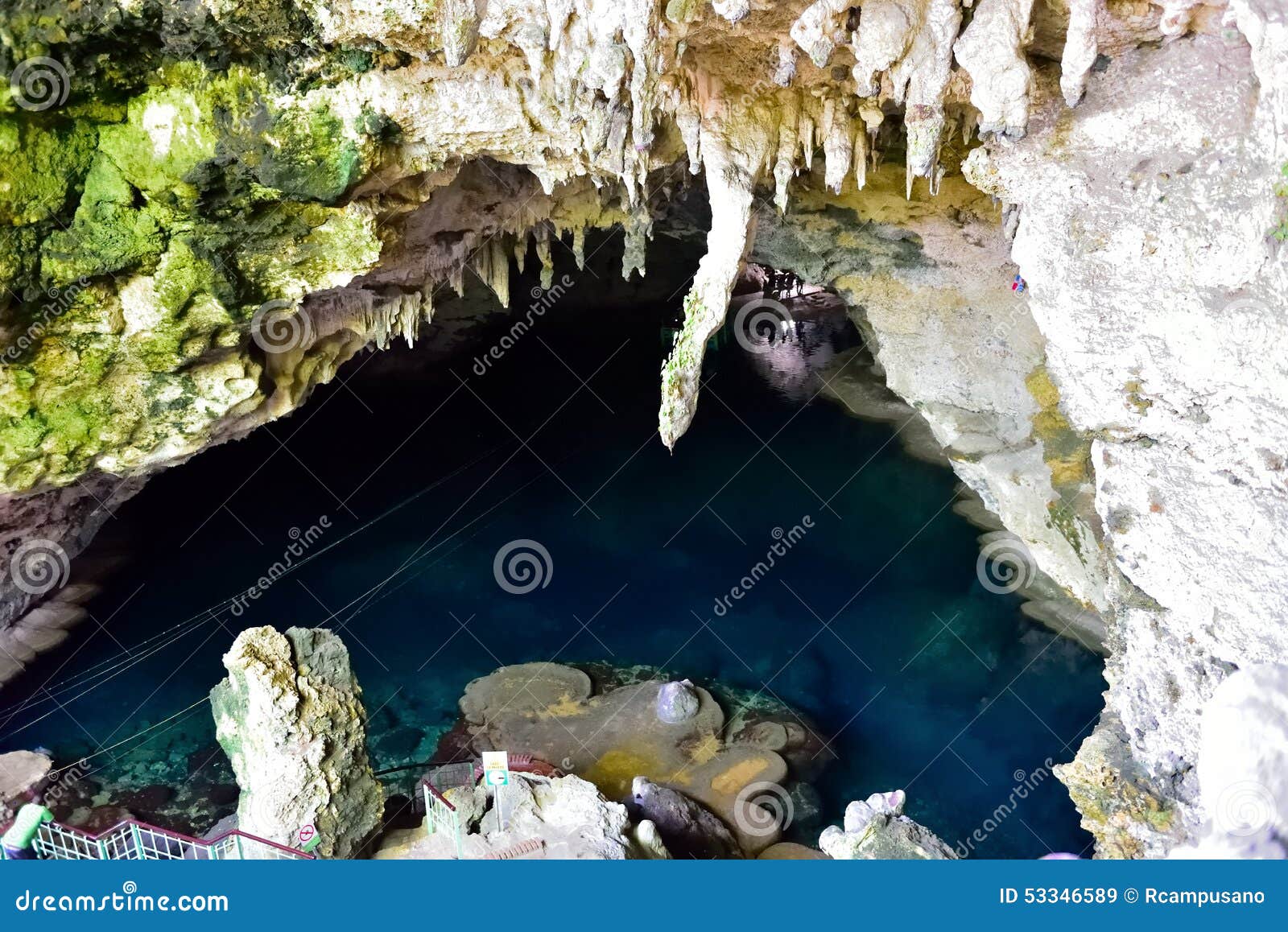 Top View of a Subterranean River Stock Image - Image of chamber ...