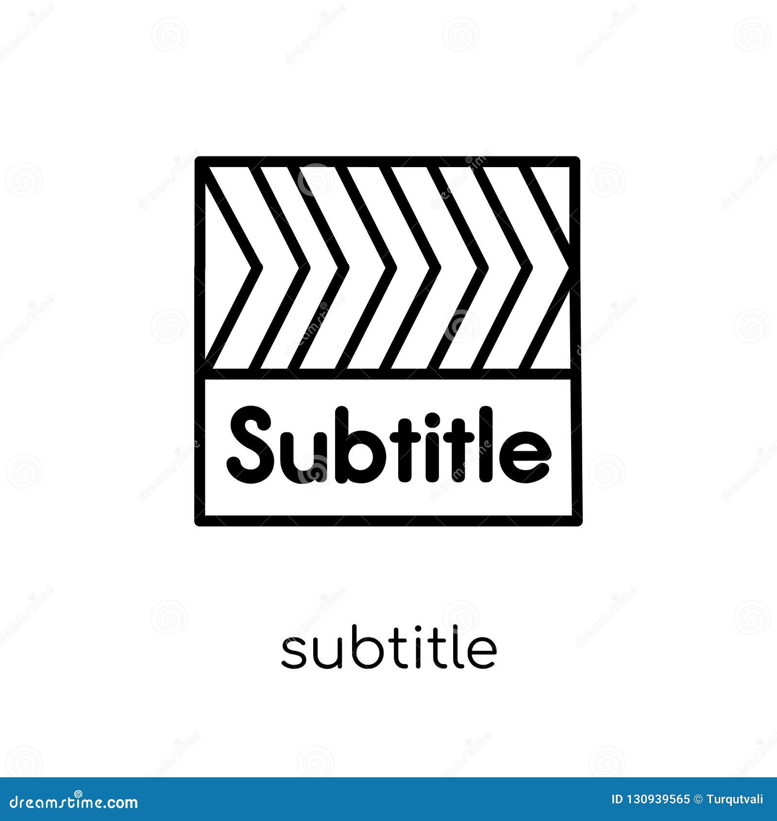 Subtitle Icon. Trendy Modern Flat Linear Vector Subtitle Icon on Stock ...