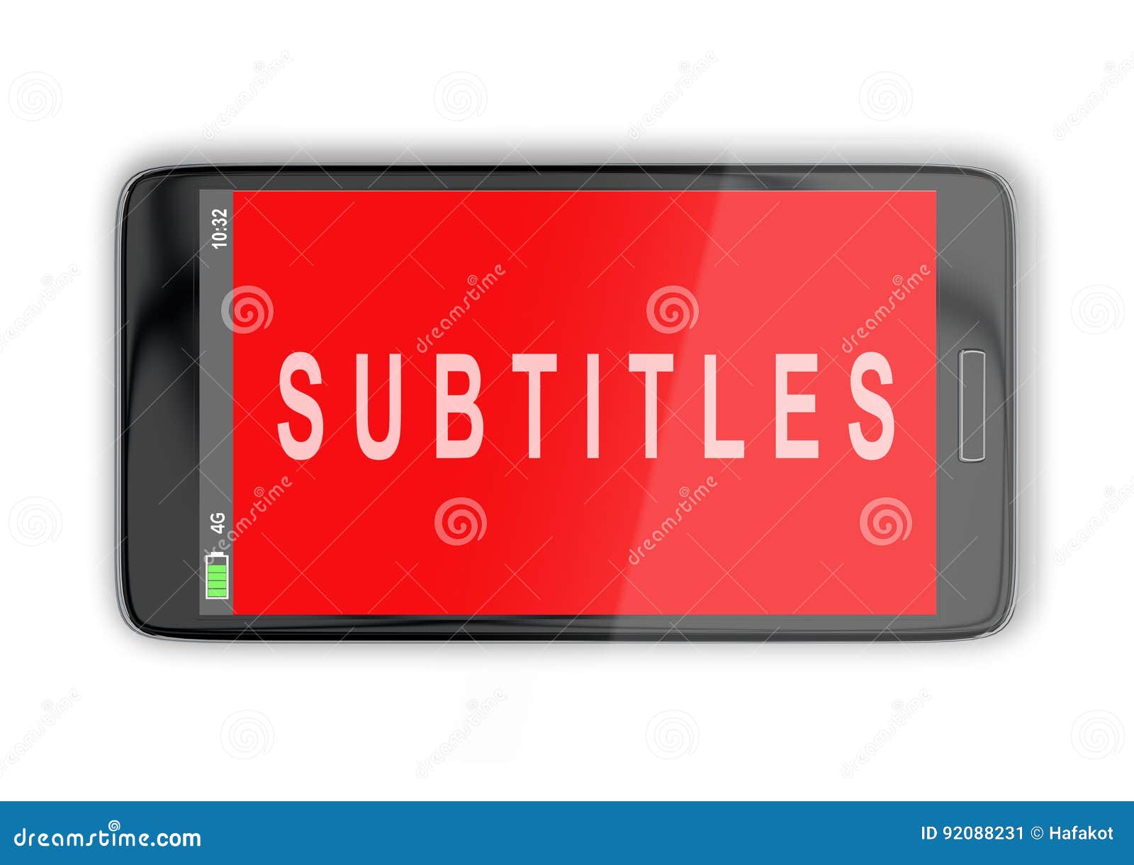 Subtitles - media concept stock illustration. Illustration of cover ...
