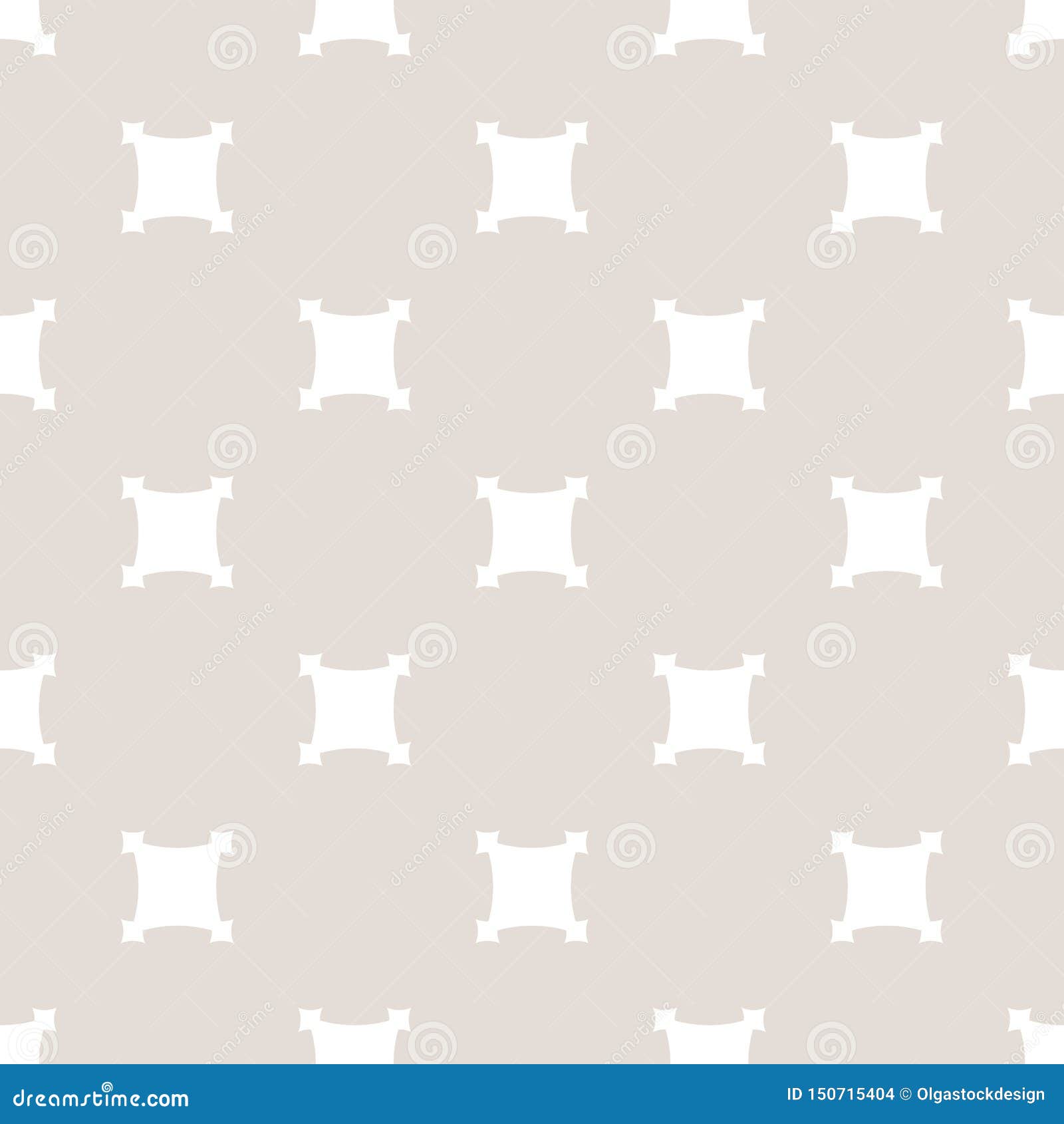 Subtle Beige Seamless Pattern with Squares. Simple Vector Geometric ...
