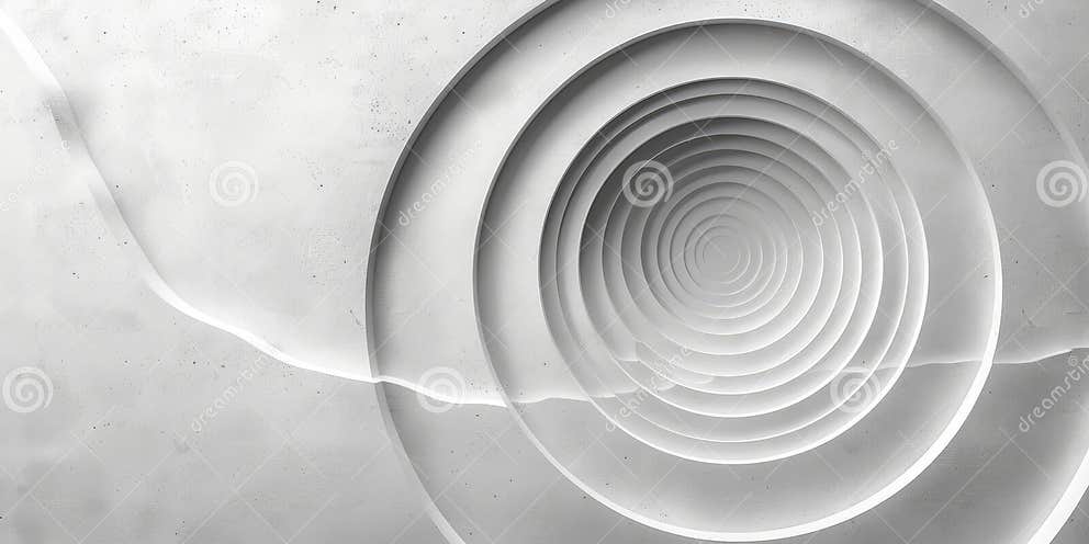 Subtle Concentric Circles on a Plain White Background Creating a ...
