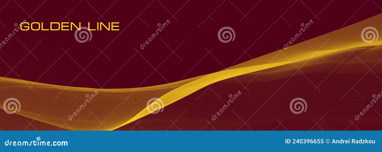 Subtle Curved Golden Line on Russet Background Stock Vector ...